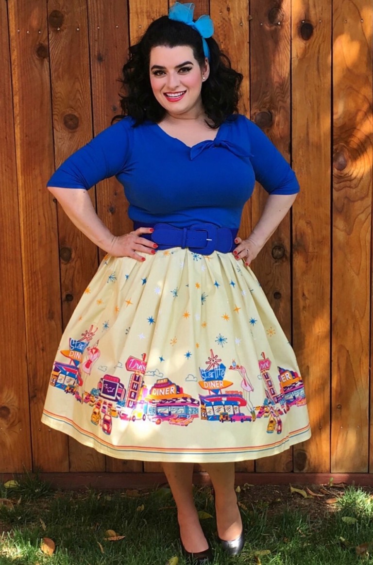 Nifty 50s Retro Diner Novelty Print Skirt – Perfectly Pinup by Banned ...